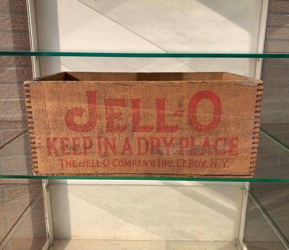 Antique Jello Wood Box Packaging Crate LeRoy NY Rustic | Etsy
