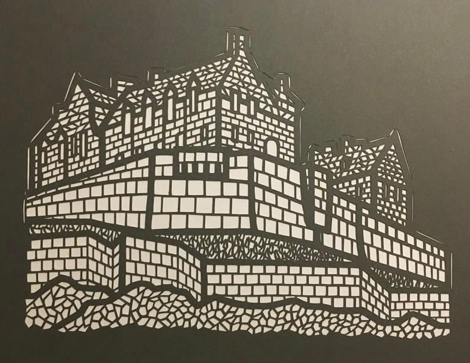 Edinburgh Castle Papercut Template - Etsy