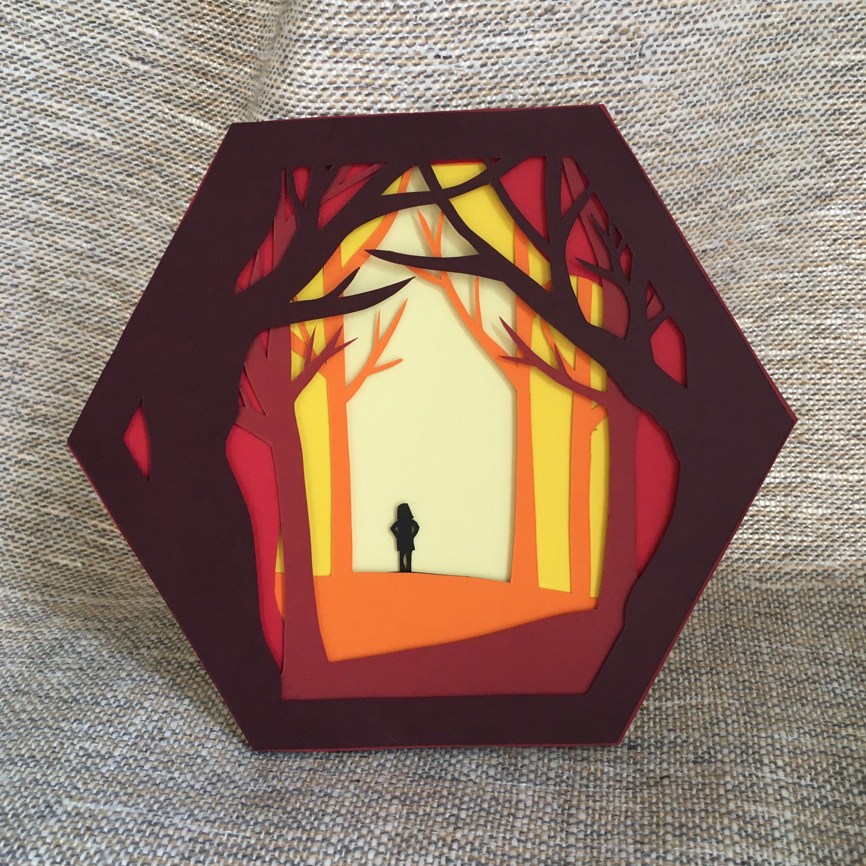 Paper-cut Art - Layered Forest Exploration Scene, Autumn - Etsy UK