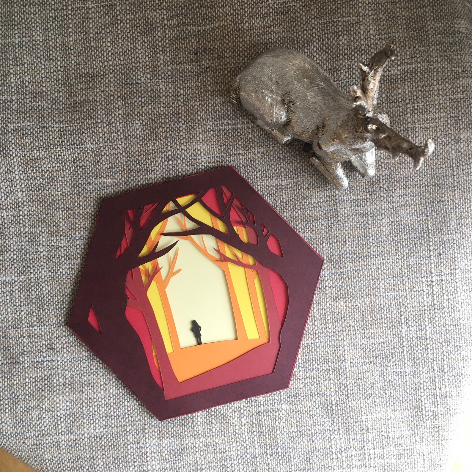 Paper-cut Art - Layered Forest Exploration Scene, Autumn - Etsy UK