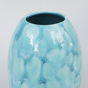 Royal Hickman Art Pottery Vase Blue Agate Drip Glaze Vase Big ORB ...