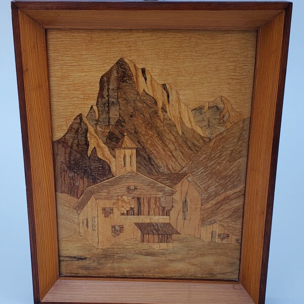 Snow Covered Mountain Wood Decor - Etsy