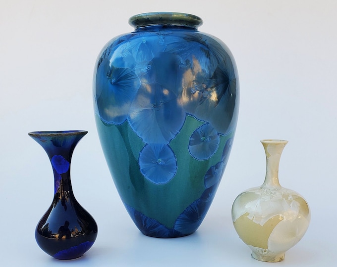 Louise Reding Crystalline Pottery Vase Collection Vintage - Etsy