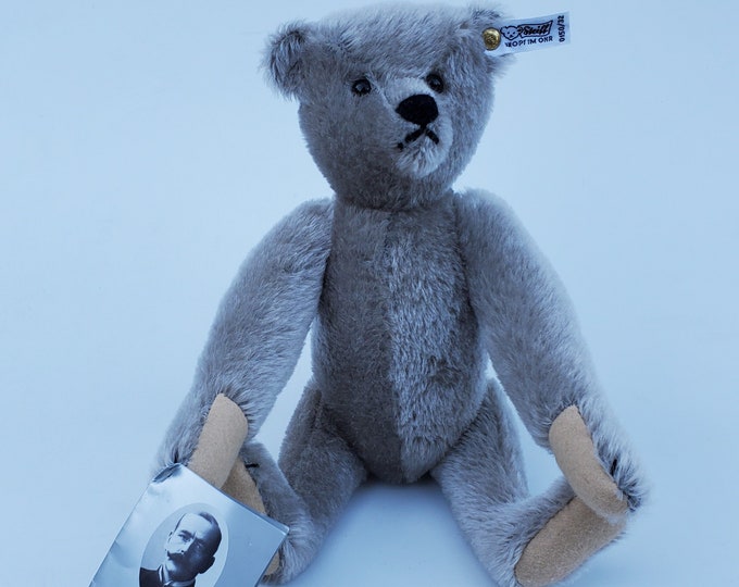 Richard Steiff 80th Anniversary Bear - 1902 Replica Gray Mohair Bear ...
