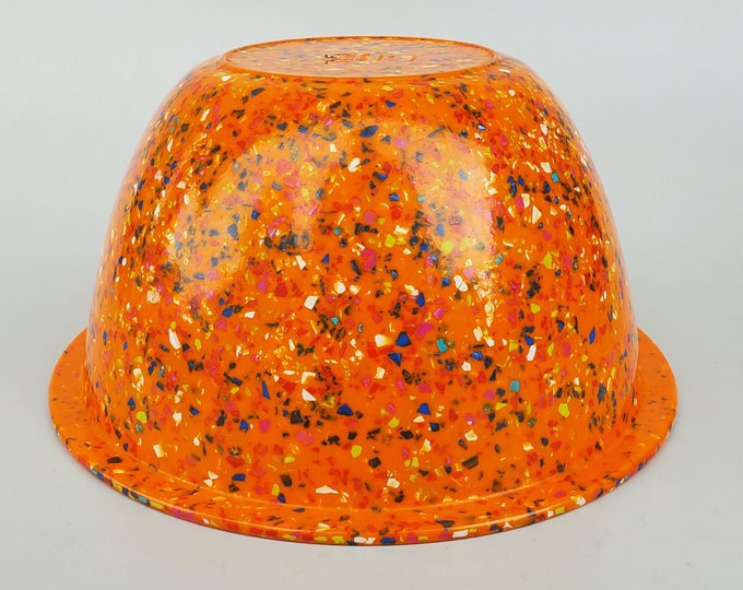 Zak Designs Bright Orange Confetti Melamine Bowl - Large Size - 10.5 ...