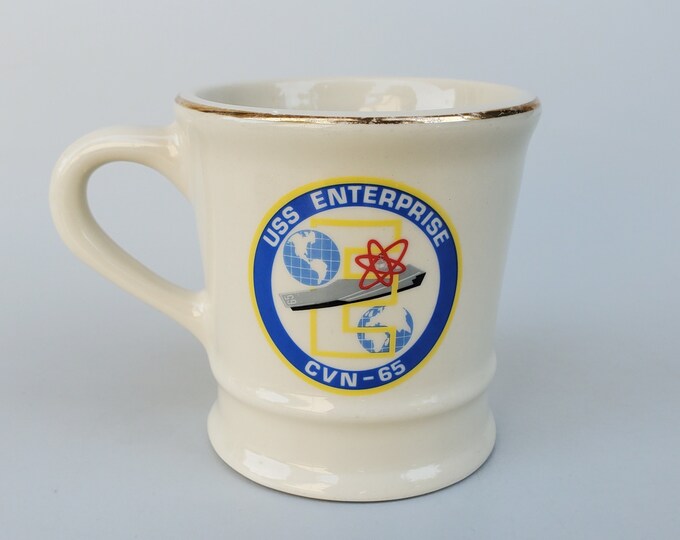 USS Enterprise CVN-65 Vintage Coffee Mug - US Navy Aircraft Carrier ...