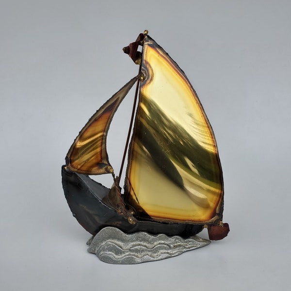 Large Metal Sailboat Sculpture - Etsy