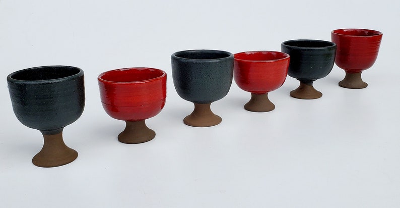 Ben Bieri Northwest Studio Pottery Carafe and 6 Goblet Cup Set - Etsy