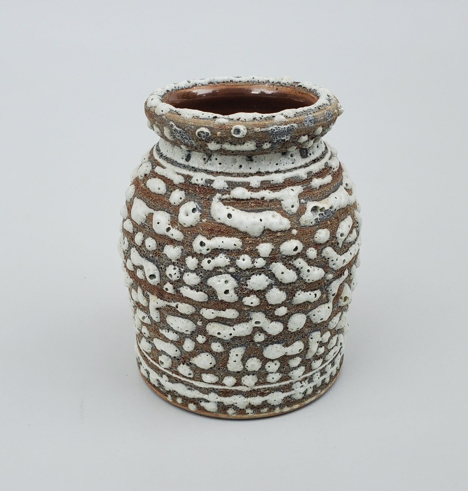 Louis Mideke Northwest Studio Pottery Vase - White Textured Glaze ...