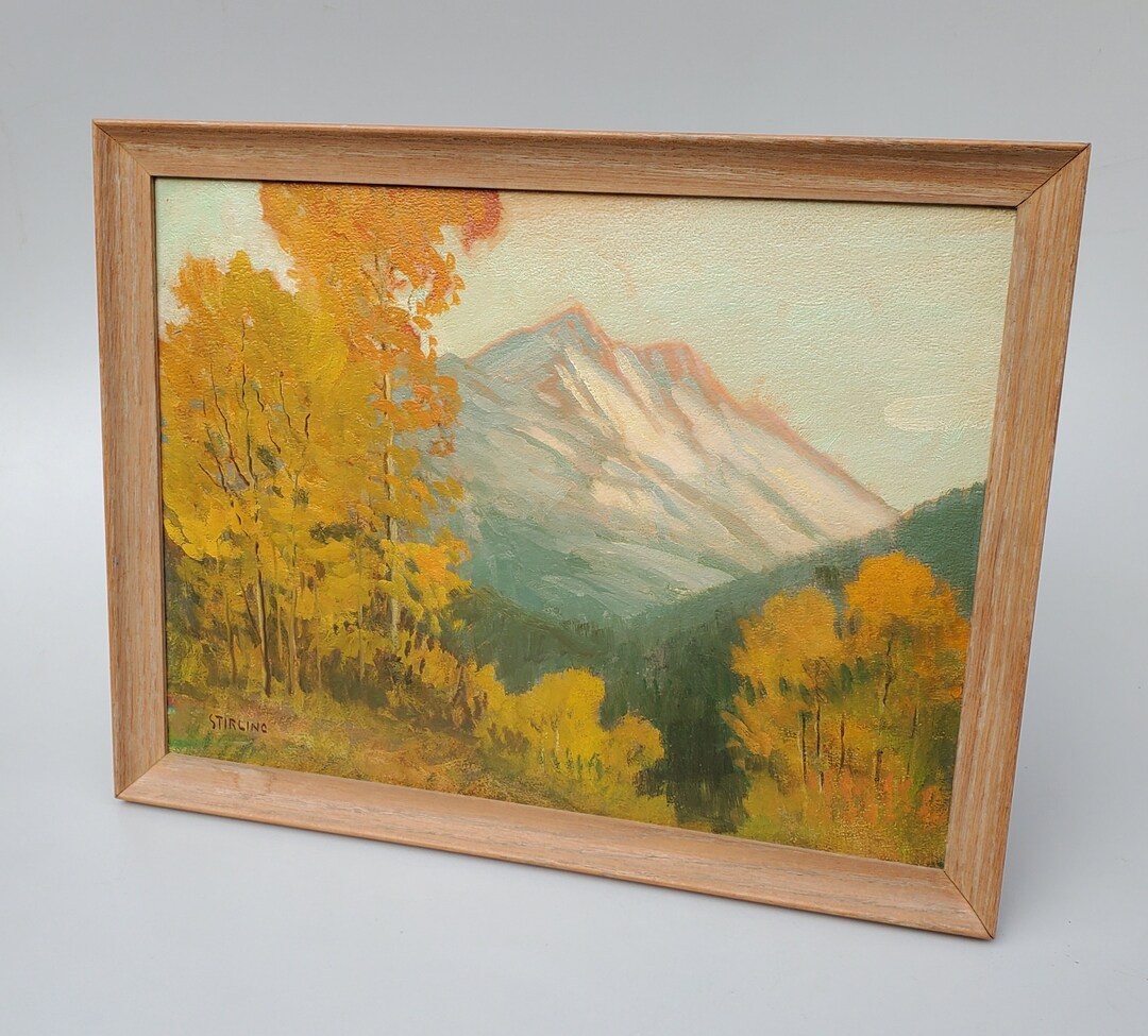 David Stirling Listed Colorado Artist Plein Air Mountain View - Oil on ...