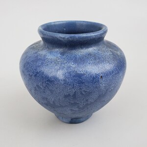 Camark Art Pottery Vase - Frothy Blue Drip Glaze - Arkansas Pottery ...