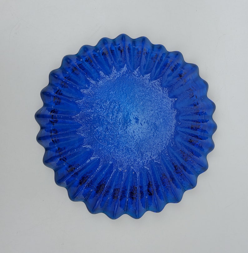 Blenko Glass Cobalt Blue Art Glass Bowl Model 6112-S - Etsy