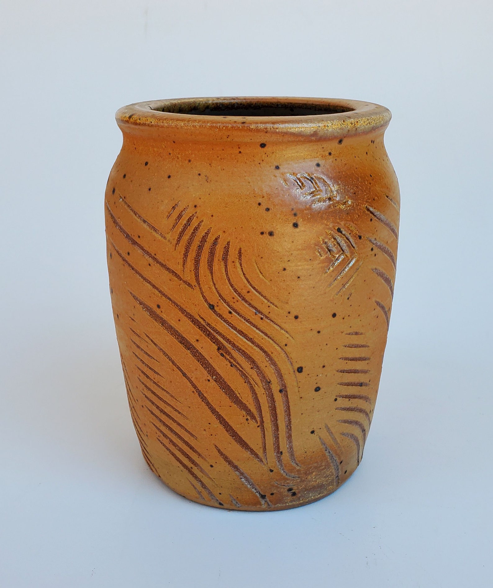 Gary Johnson Northwest Studio Pottery Vase Unique Carved | Etsy