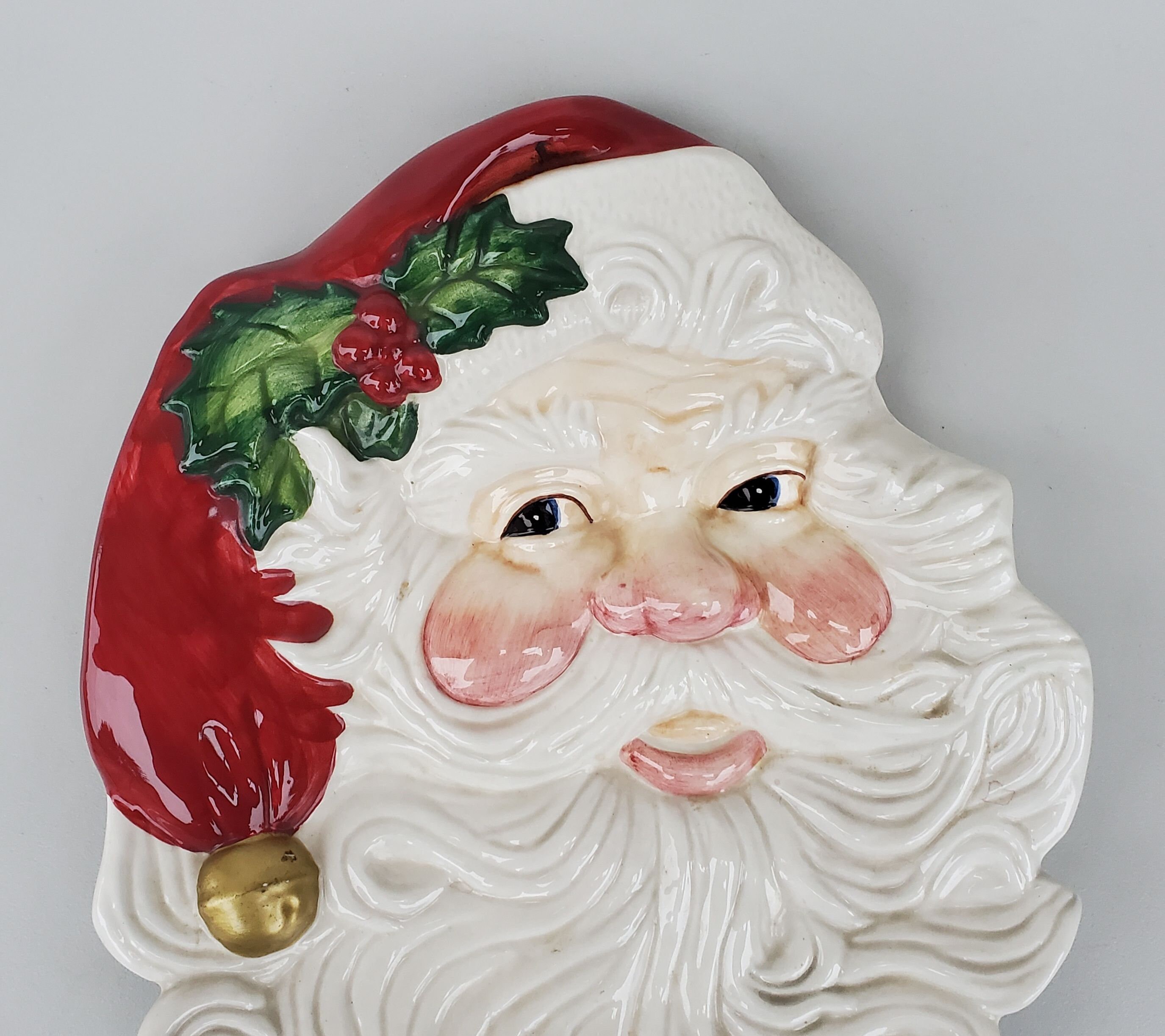 Fitz and Floyd Fancy Santa Canape' Holiday Cookie Plate - Etsy