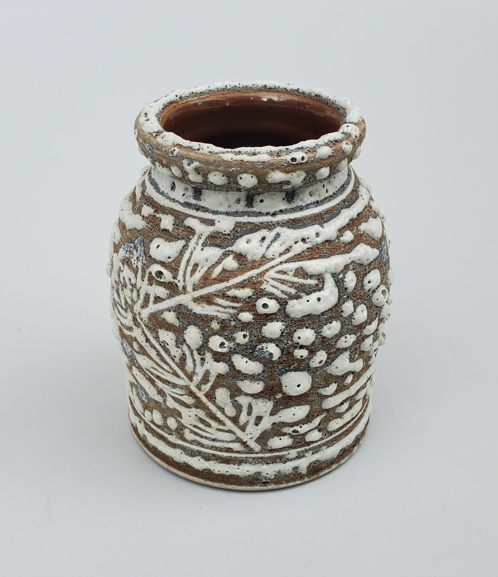 Louis Mideke Northwest Studio Pottery Vase - White Textured Glaze ...