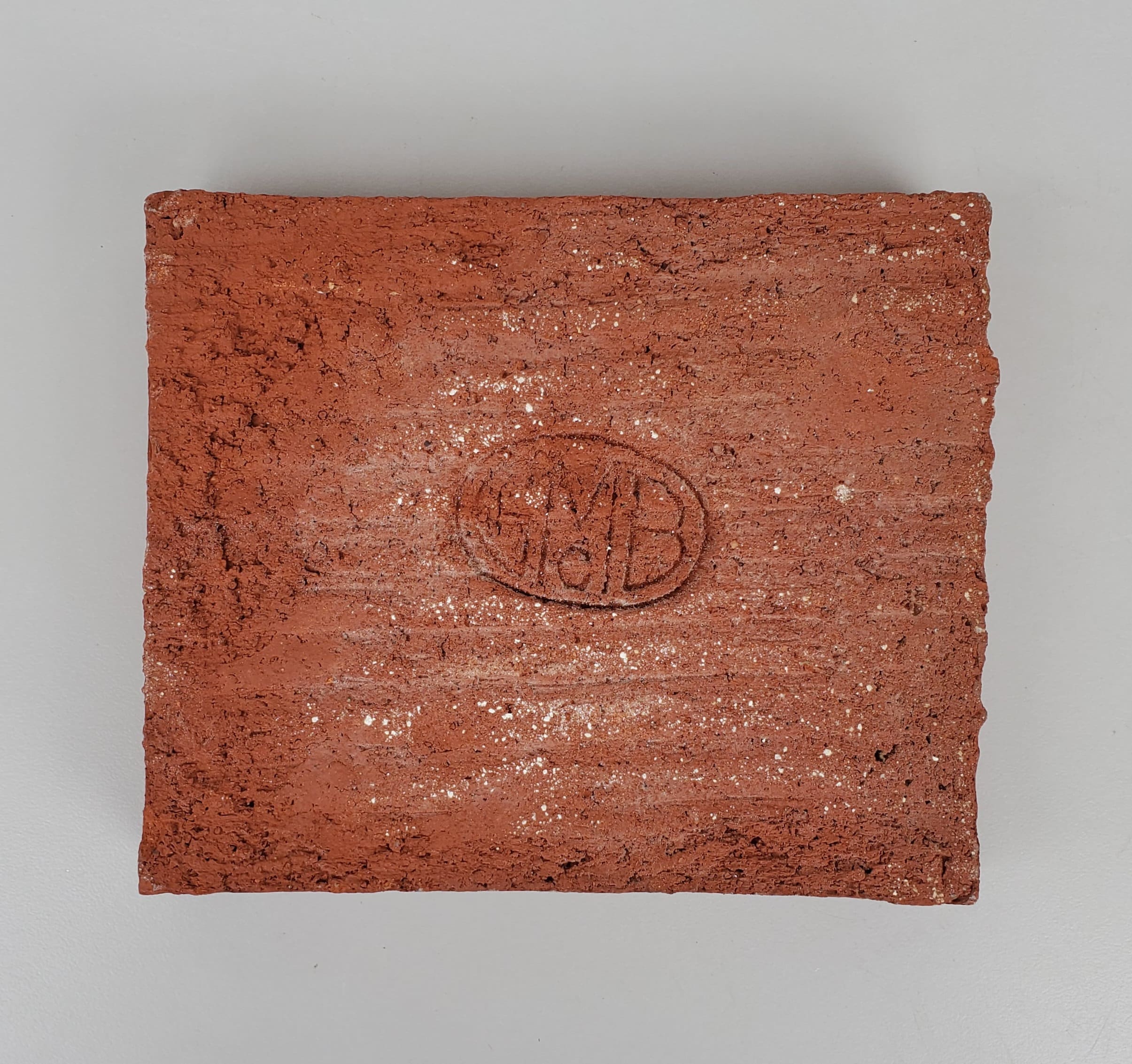 Vintage Gladding Mcbean Pottery Tile - Thick Red Clay - Blue and White ...
