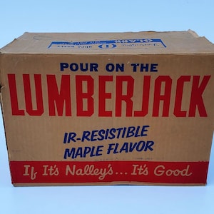 Vintage Nalley's Fine Foods Lumberjack Syrup Shipping Box - Tacoma ...