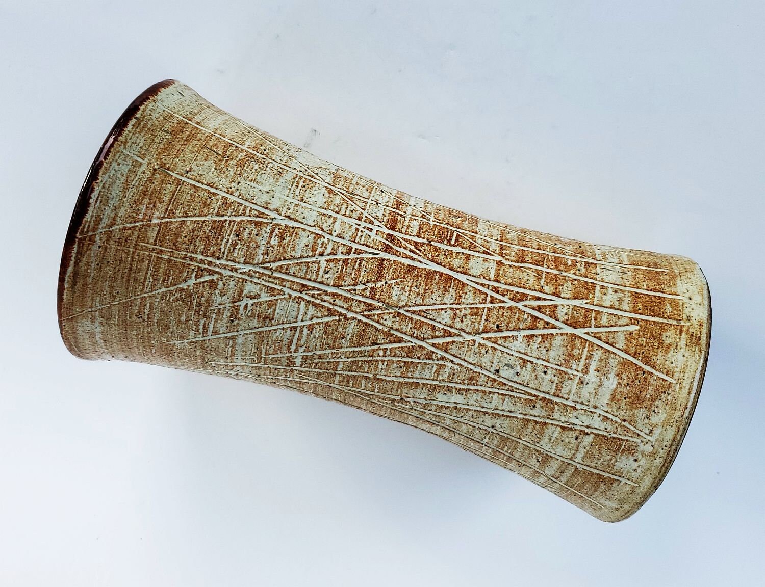 Louis Mideke Northwest Large Studio Pottery Vase - Unique Hand Carved ...