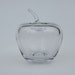 Blenko Art Glass Hand Blown Apple - Large Clear Glass Long Stem Apple ...