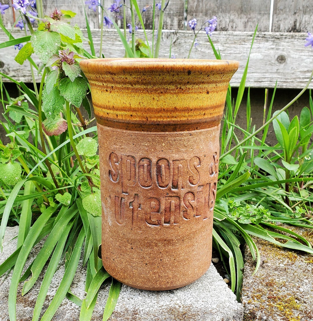 Donna Tousley Studio Pottery Vase - Hand Thrown Kitchen Spoon and ...