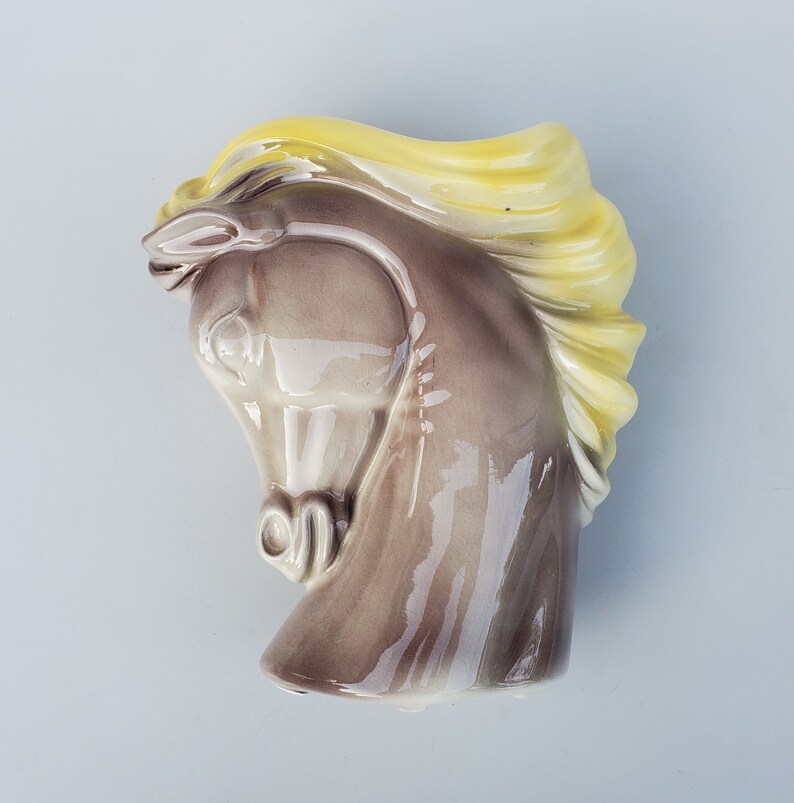 Royal Copley Pottery Figural Horse Head Stallion Vase - Art Deco Design ...