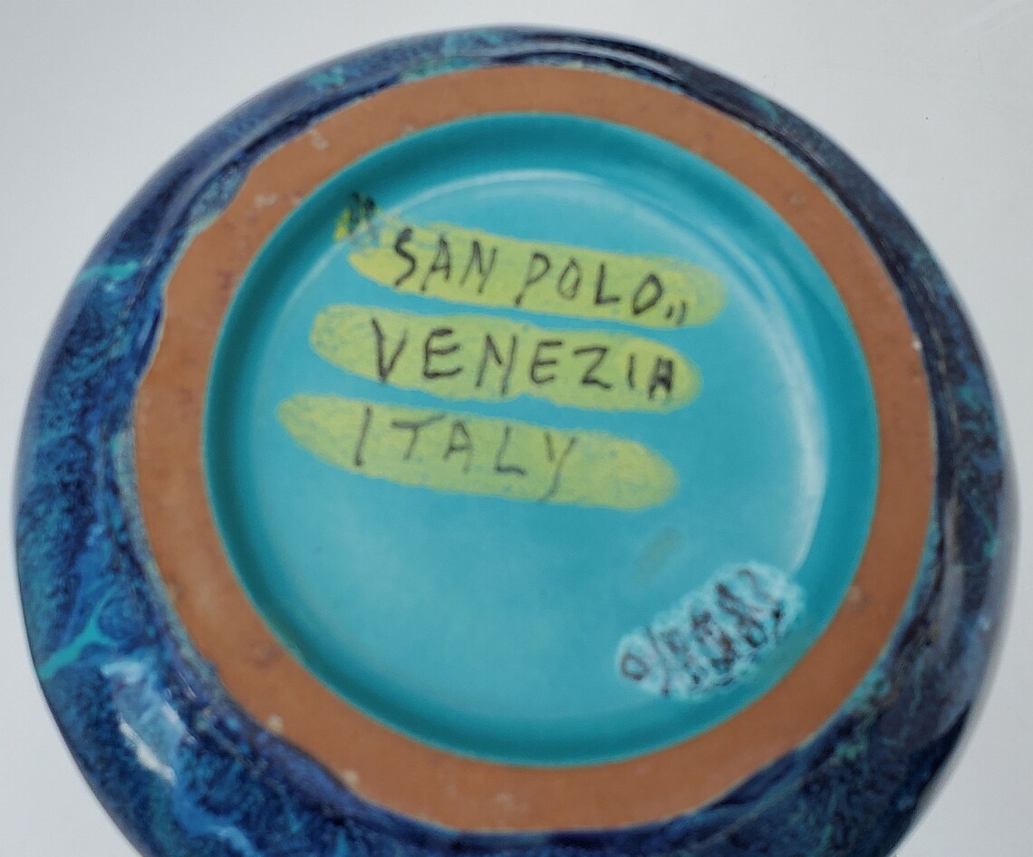 San Polo Venezia Italian Art Pottery Large Bottle Form Vase - Etsy