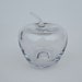 Blenko Art Glass Hand Blown Apple - Large Clear Glass Long Stem Apple ...