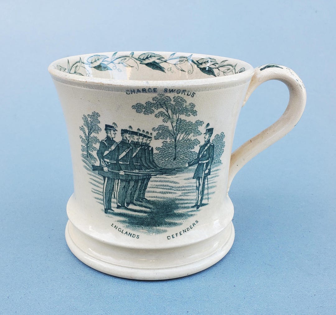 Early Staffordshire Pearlware Mug - British Military Motif - England's ...