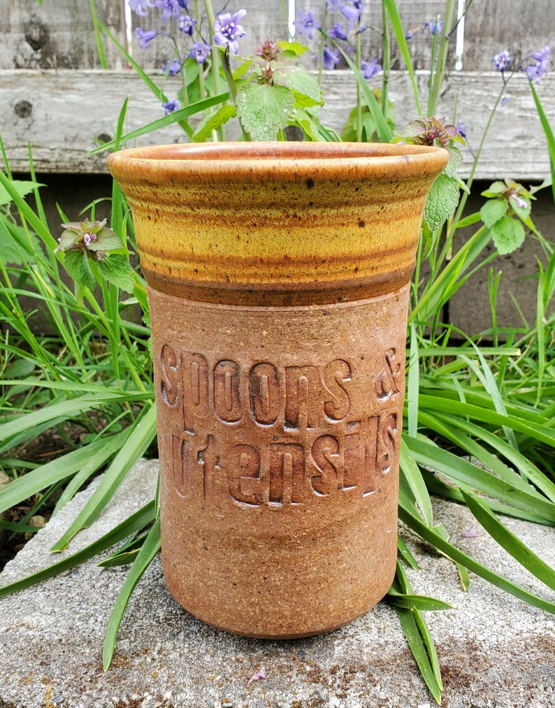 Donna Tousley Studio Pottery Vase - Hand Thrown Kitchen Spoon and ...