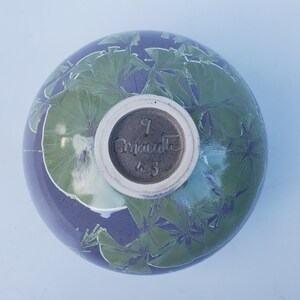 Tim Marcotte Crystalline Studio Pottery Vase - Pale Purple With Green ...