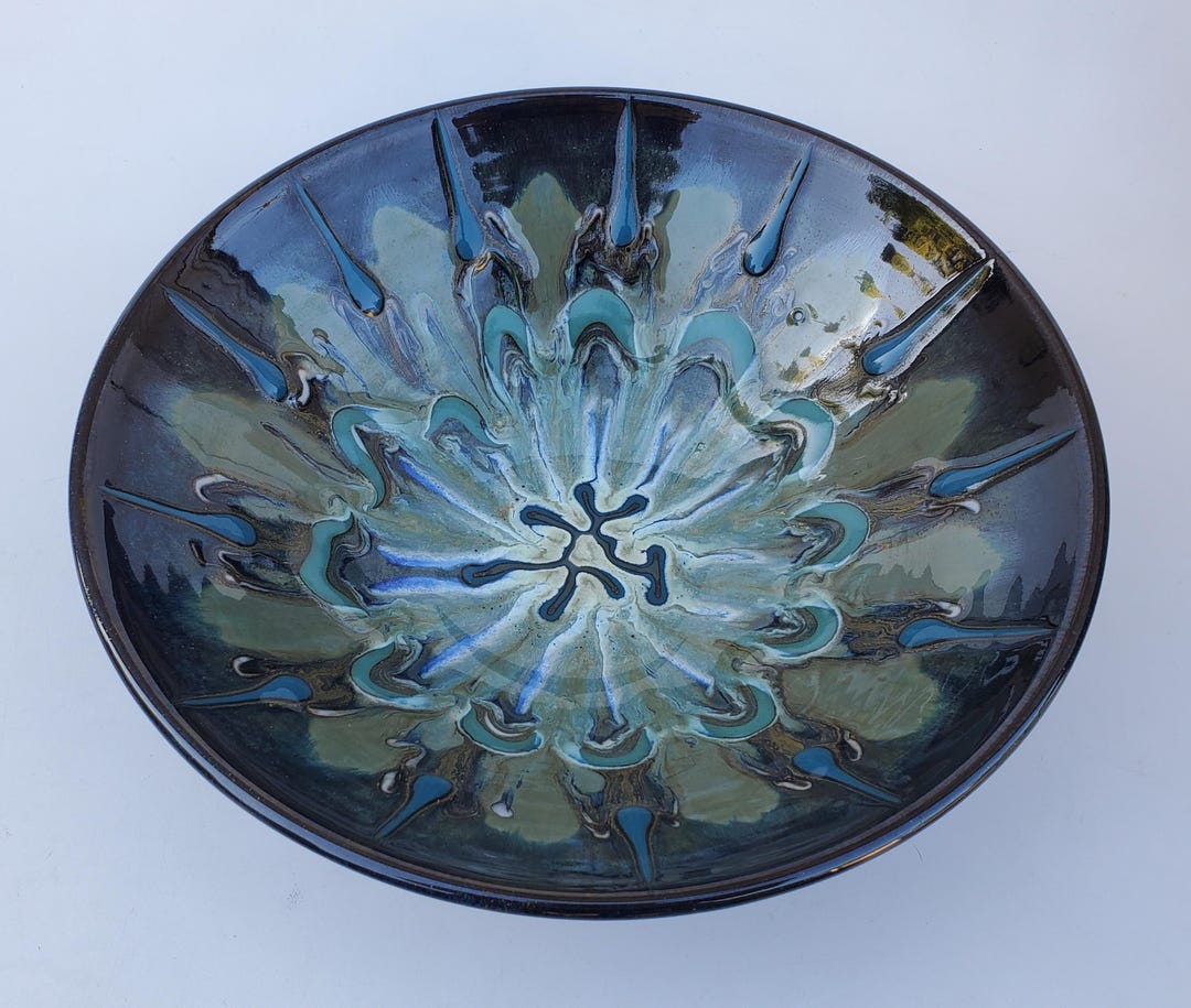 Matthew Patton Northwest Studio Pottery Large Flaring Pottery Bowl ...