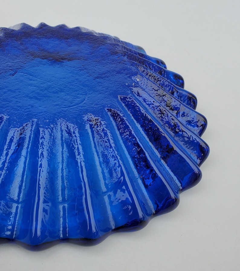 Blenko Glass Cobalt Blue Art Glass Bowl Model 6112-S - Etsy