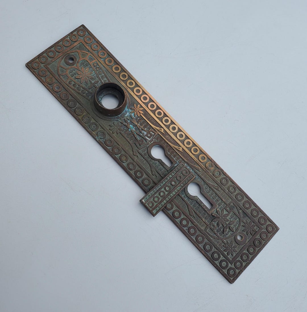 Victorian Era Ornate Antique Door Cover Plate - Double Key Hole Design ...