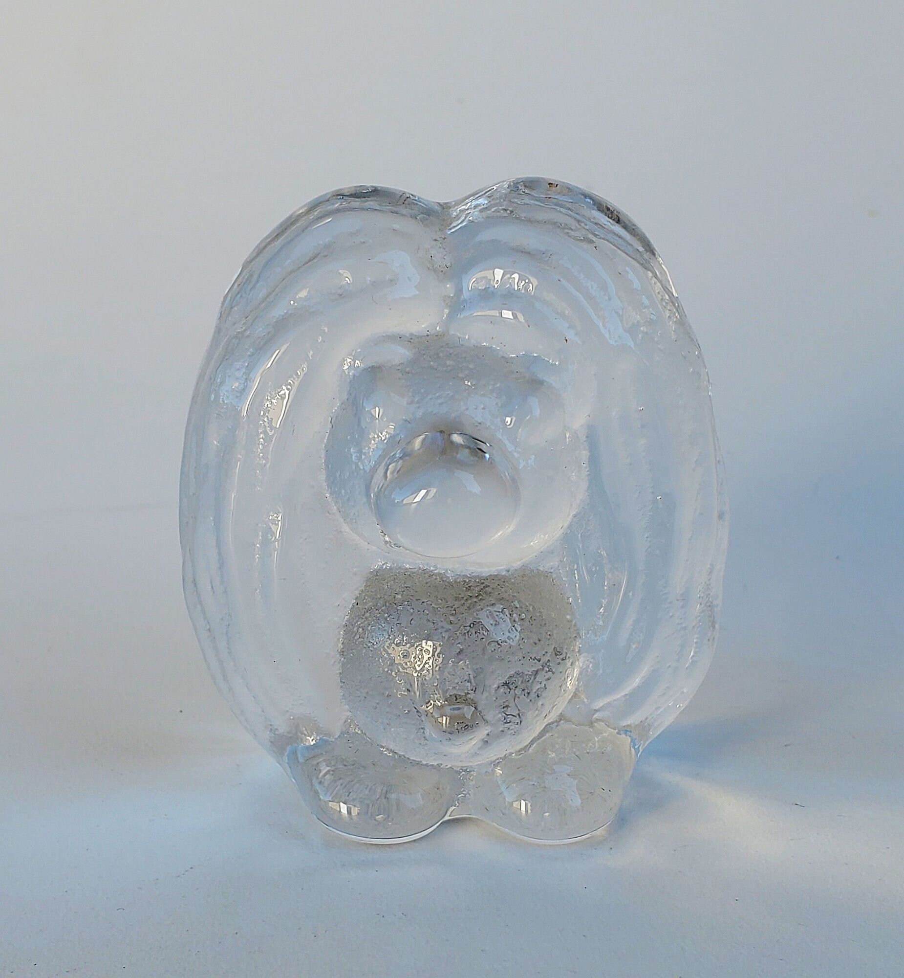 Swedish Glass Troll Figure by Bergdala Glass Long Hair | Etsy