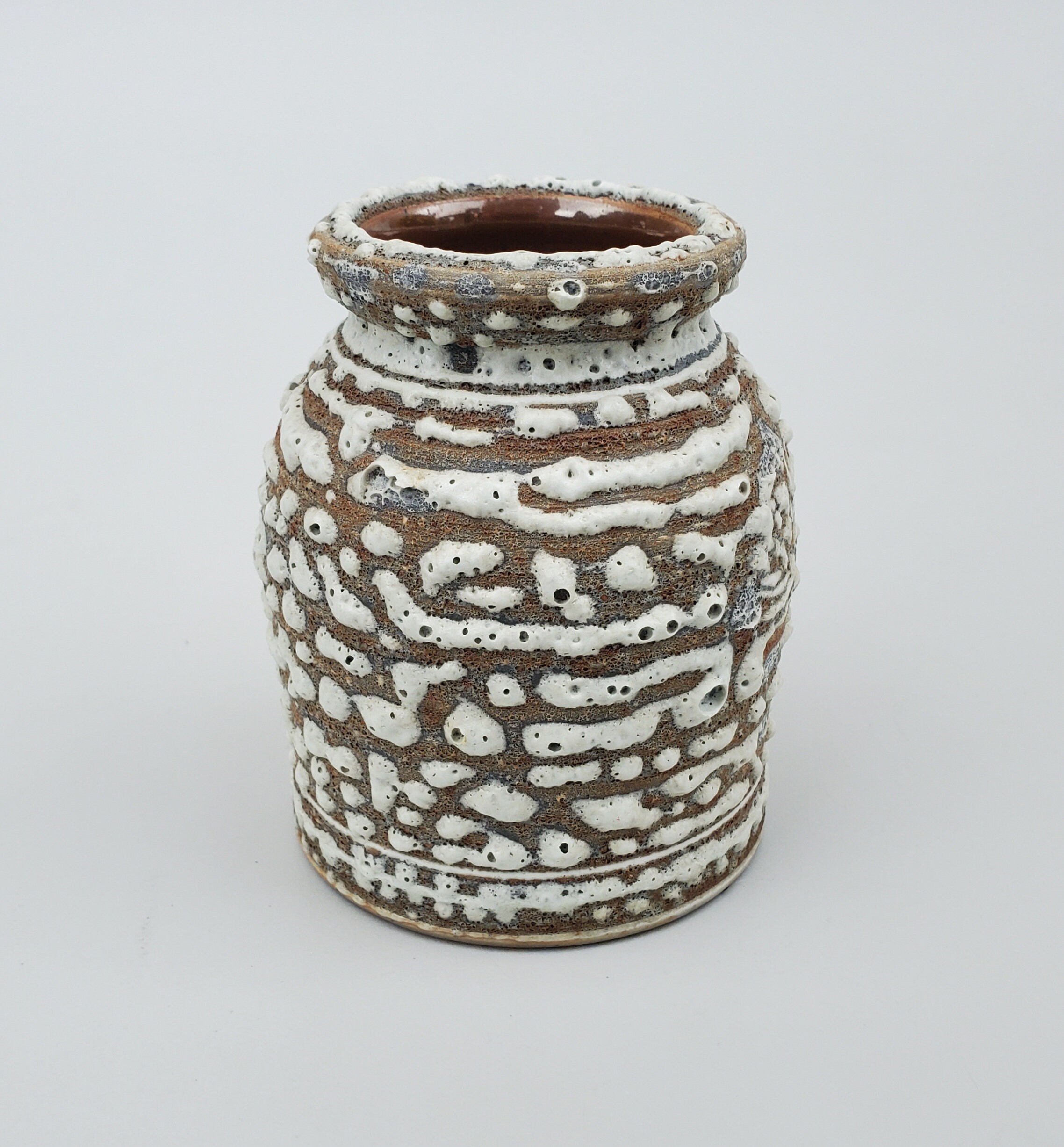 Louis Mideke Northwest Studio Pottery Vase - White Textured Glaze ...