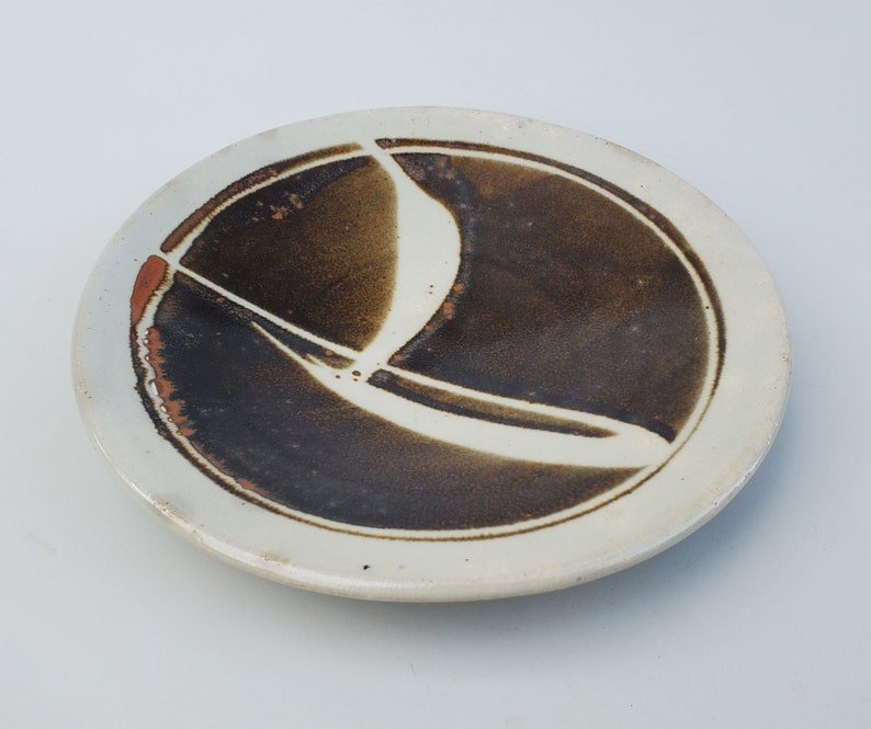 Eric Norstad Studio Pottery Decorated Leaf Plate - Asian Style Leaf ...