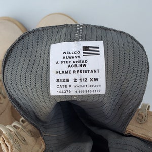 Wellco US Army Steel Toe Hot Weather Combat Boot - Vibram Rubber Slip ...