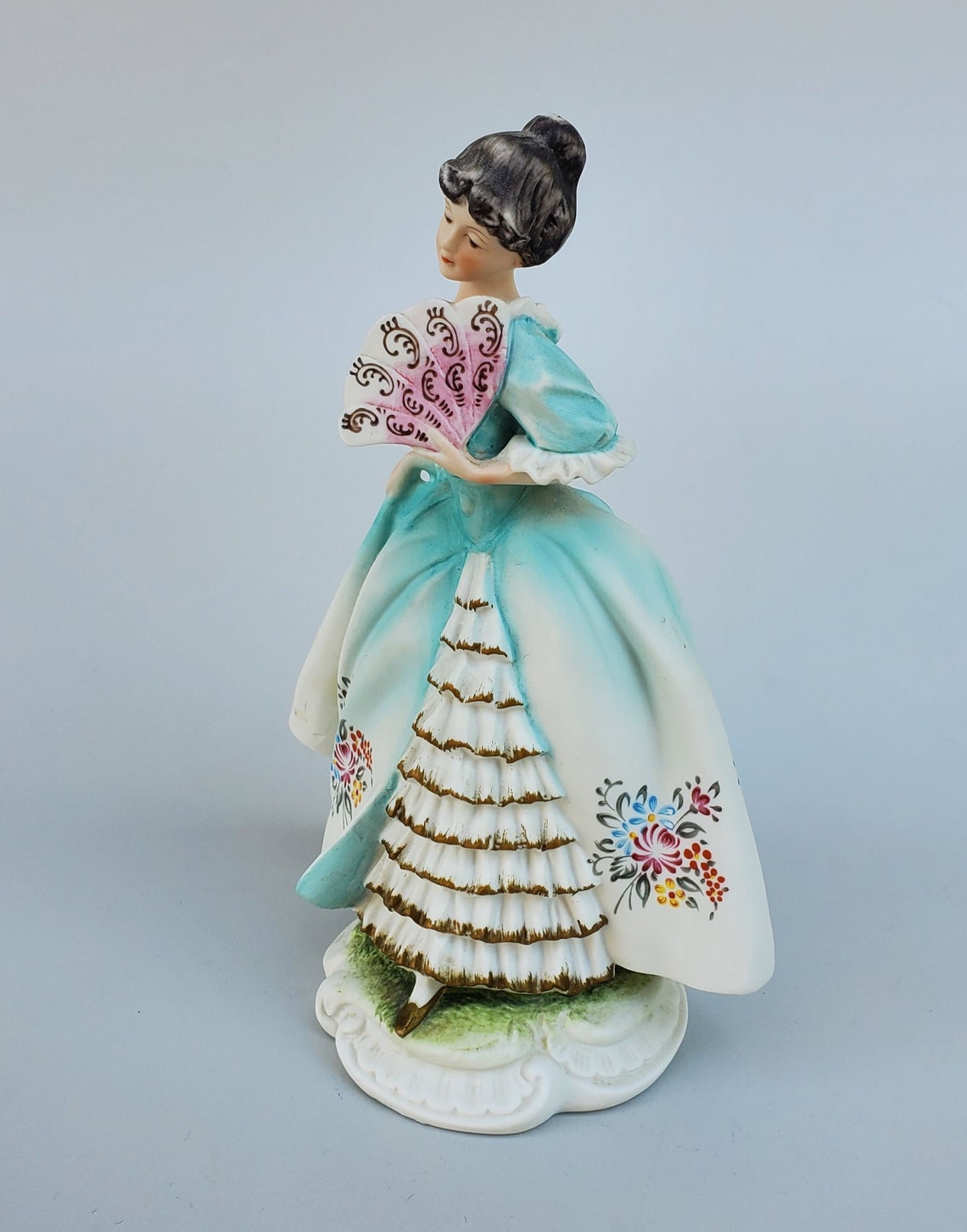 Lefton China Colonial Woman Figure in Fancy Dress With Pink - Etsy