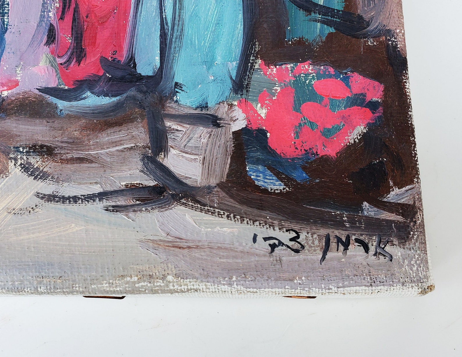 Zvi Ehrman Oil Painting Street Scene Listed Polish Artist Israel Krakow ...