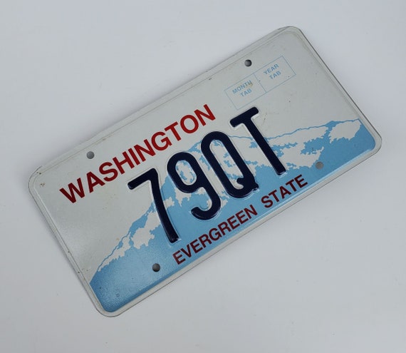Washington State Vanity License Plate 79QT Mount Rainier - Etsy