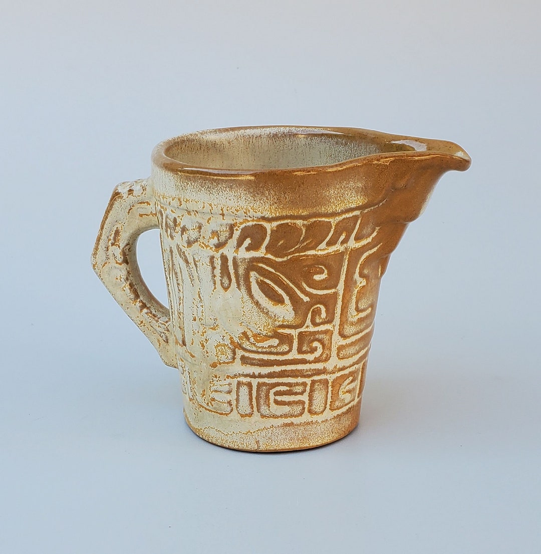 Frankoma Mayan Aztec Desert Gold Creamer Mini Pitcher - Model 7A - Nice ...