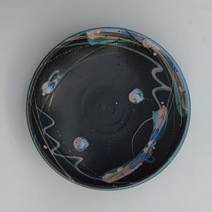 Mark Chamberlain Massive Decorated Studio Pottery Bowl - Black Matt ...