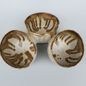 Mid Century Style Studio Pottery Triple Conjoined Condiment Bowl ...