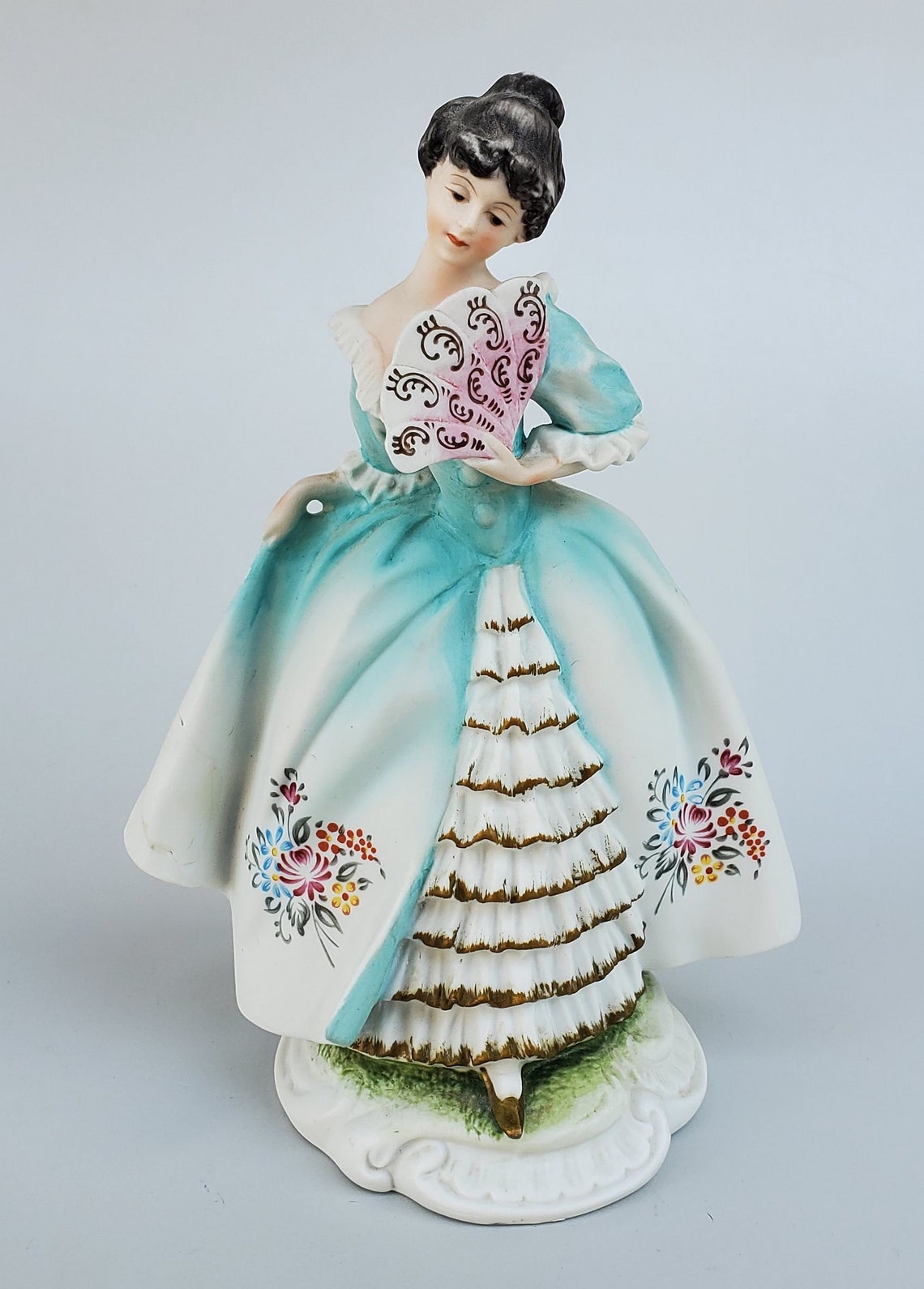 Lefton China Colonial Woman Figure in Fancy Dress With Pink - Etsy