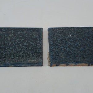 Early Strobl Arts and Crafts Era Pottery Tiles - Curdled Blue Glaze ...