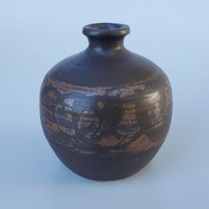 SDW Stoneware Designs West Pottery Vase - Wax Resist Abstract Design ...