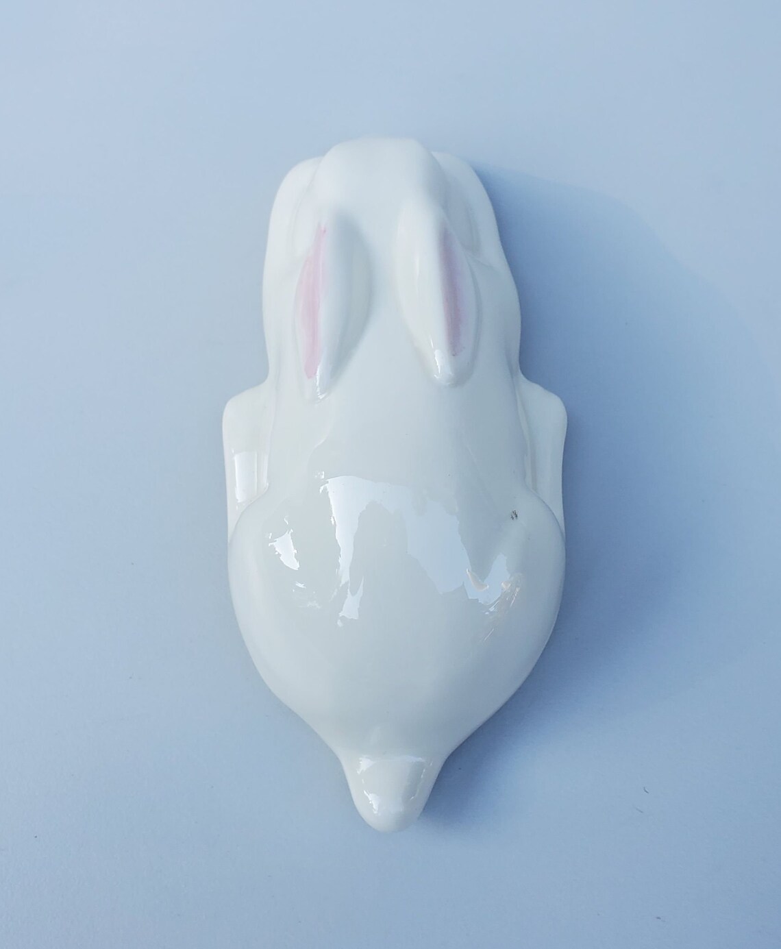 Belleek Porcelain Resting Bunny Figure Pink Ears and Eyes - Etsy