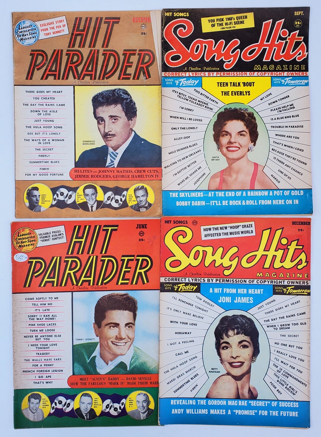 10 Vintage Hit Parader Hollywood Magazines - 1955-1960 - Judy Garland ...