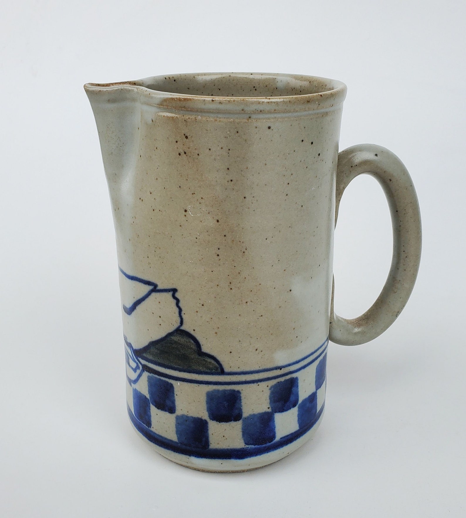 Debbie Dean Decorated Large Pitcher White Hand Painted Goose | Etsy