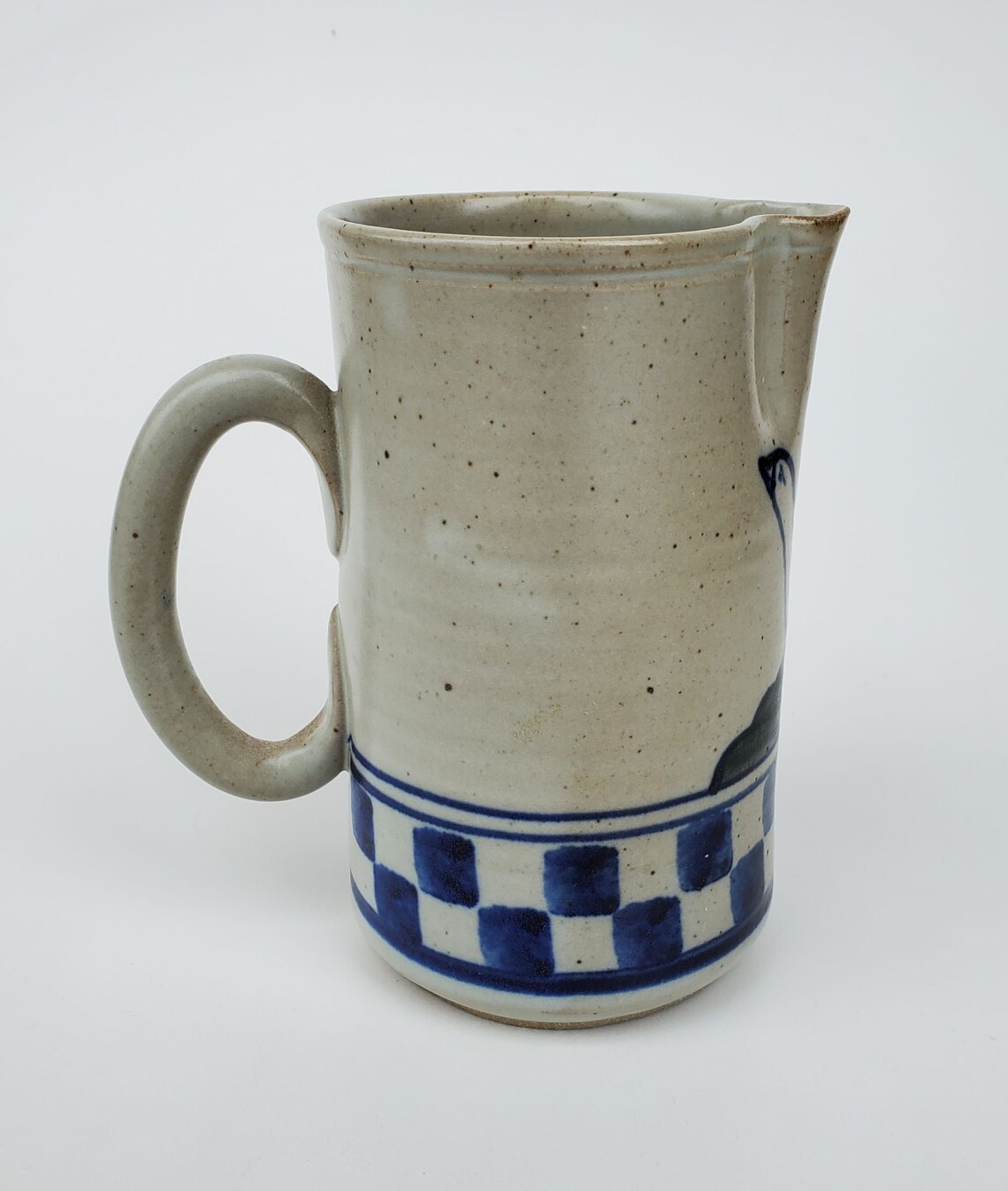 Debbie Dean Decorated Large Pitcher White Hand Painted Goose | Etsy